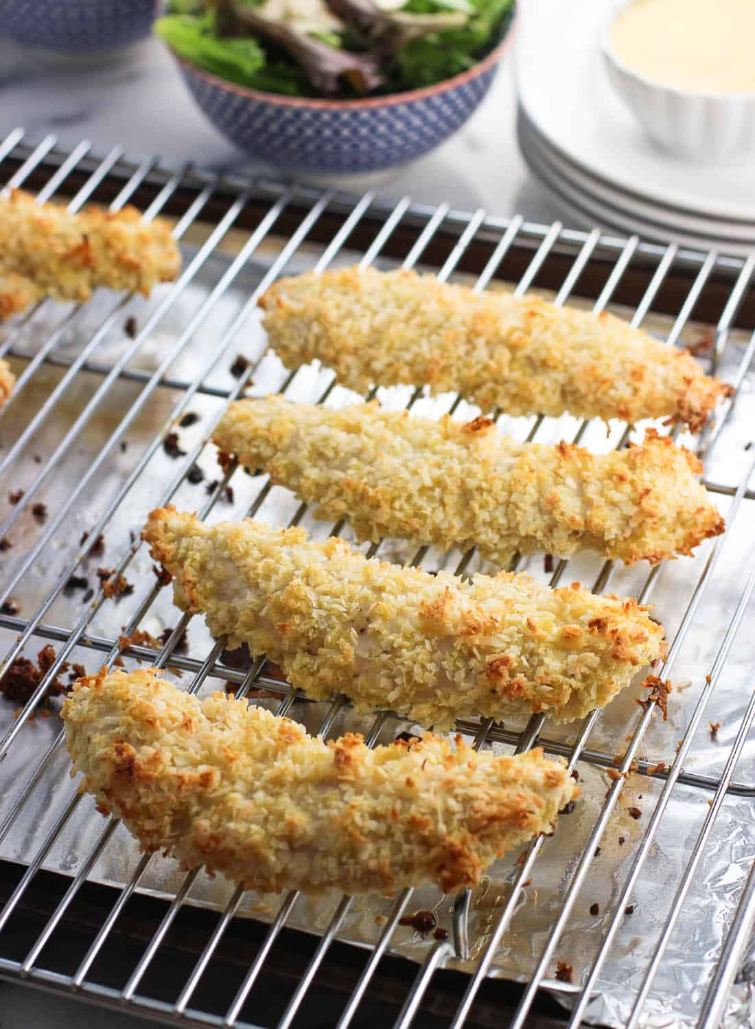 Double Dipped Baked Coconut Chicken Tenders