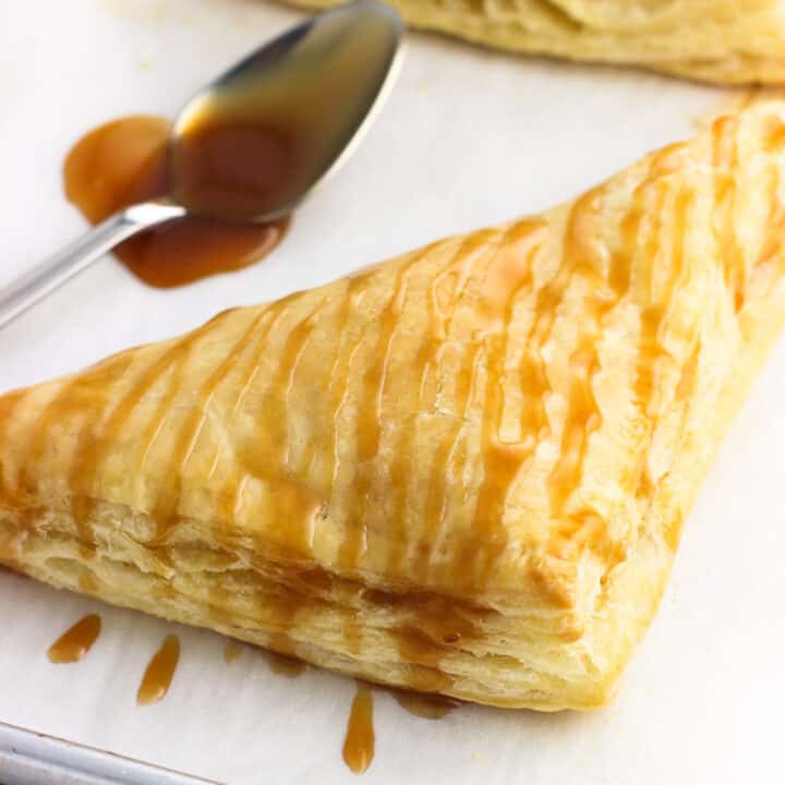Coconut Pineapple Turnovers with Caramel Sauce - My Sequined Life