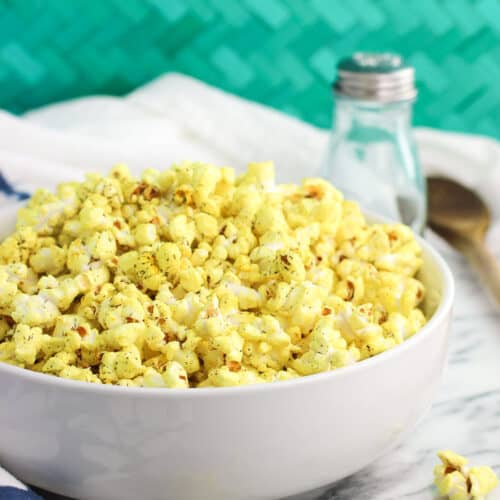 Turmeric Popcorn with Garlic and Dill - My Sequined Life