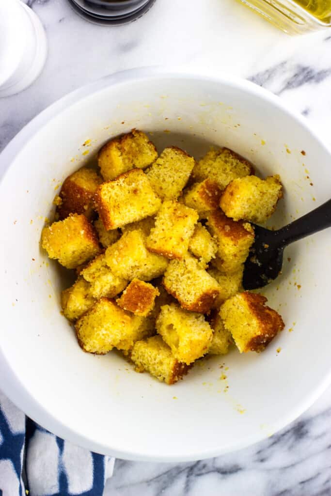 Cornbread Croutons - My Sequined Life