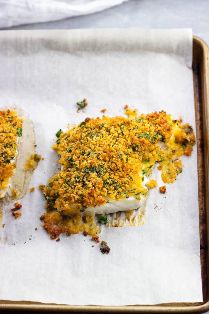 Baked Panko Crusted Cod - My Sequined Life