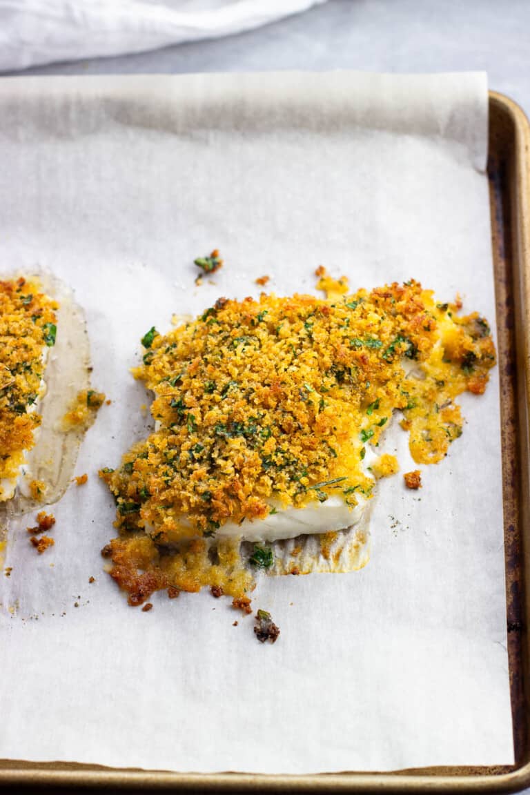 Baked Panko Crusted Cod - My Sequined Life