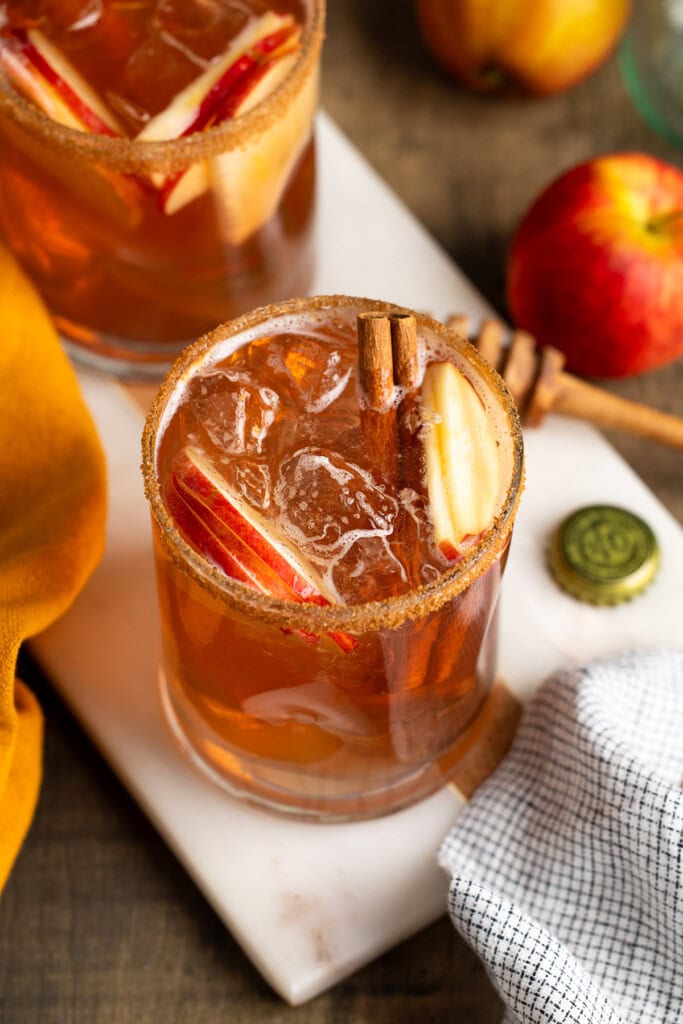 Sparkling Apple Cider Mocktail - My Sequined Life