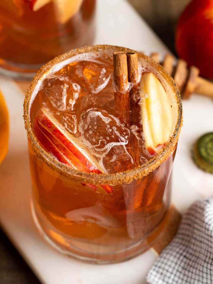 Sparkling Apple Cider Mocktail - My Sequined Life